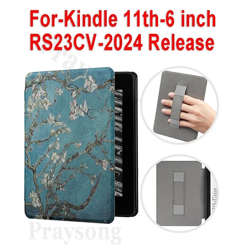 Чехол для рисования флип для Kindle 11th 6 дюймов 2024 Smart Auto Wake Up чехол для Kindle 11-го поколения 2022 года выпуска RSCV23