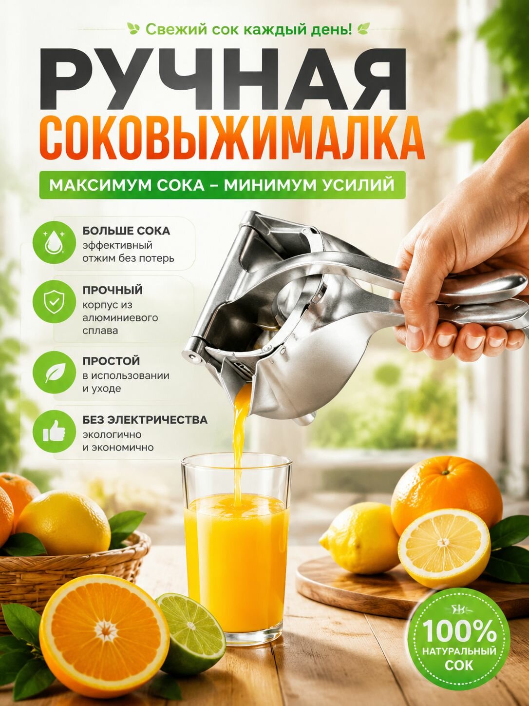 Ручная соковыжималка, соковыжималка для цитрусовых, пресс, металлическая, серая