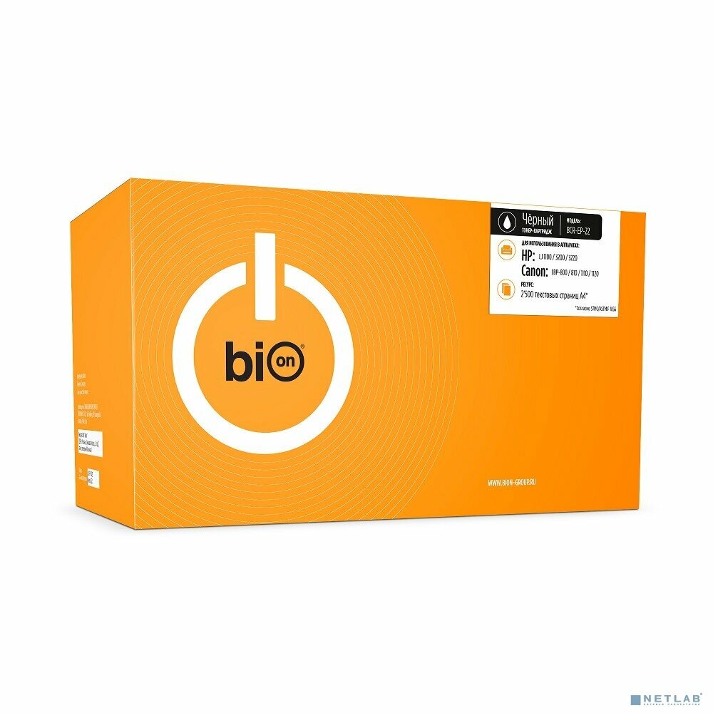 Bion BCR-EP-22 Картридж для HP { LaserJet 1100/3200/3220; Canon Laser Shot LBP1120/LBP800/LBP810} (2500 стр.), Черный, с чипом