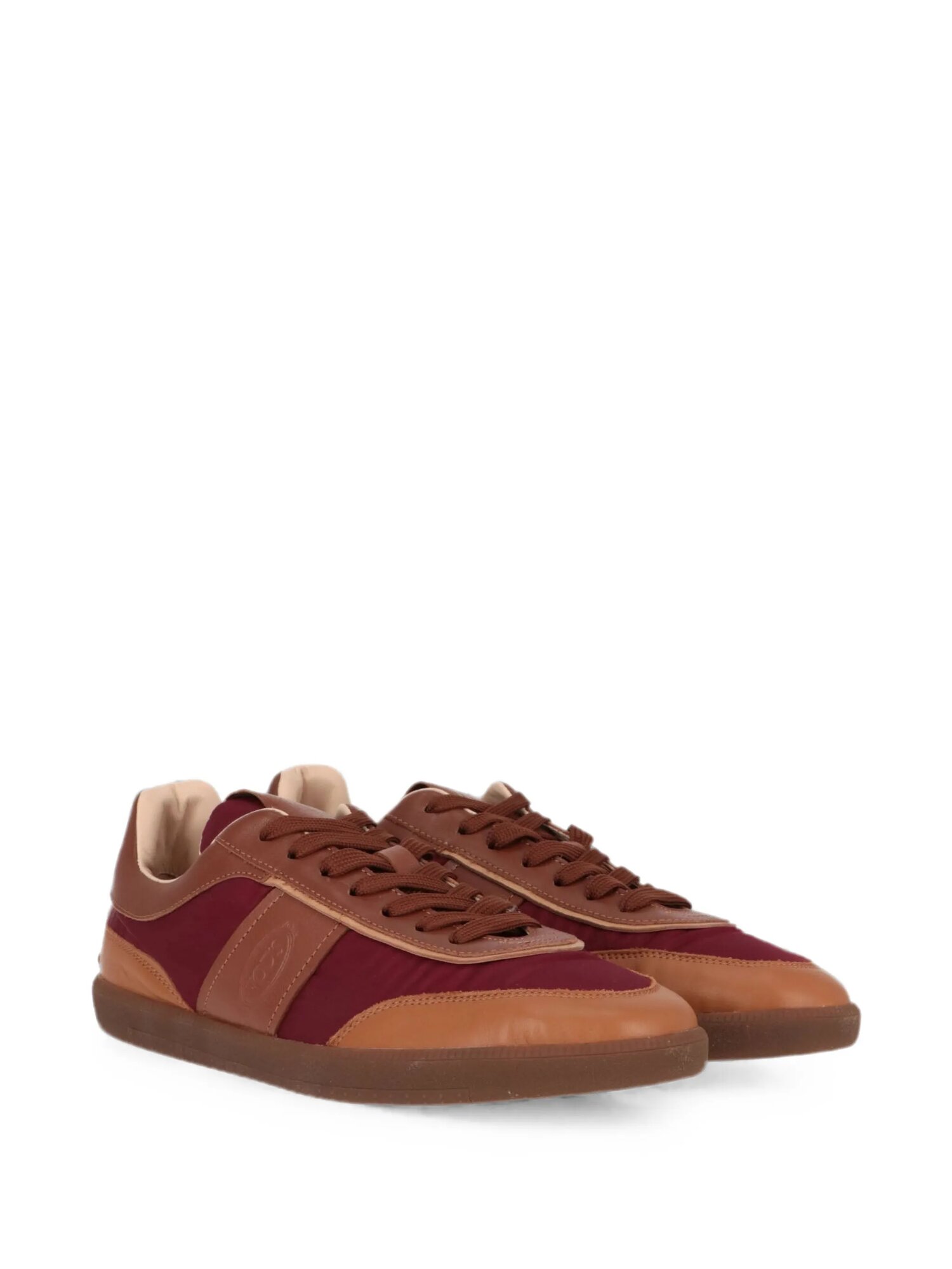 Кроссовки Tod's Tabs leather-panelled sneakers, размер 7, коричневый/серый/оранжевый — фото 1
