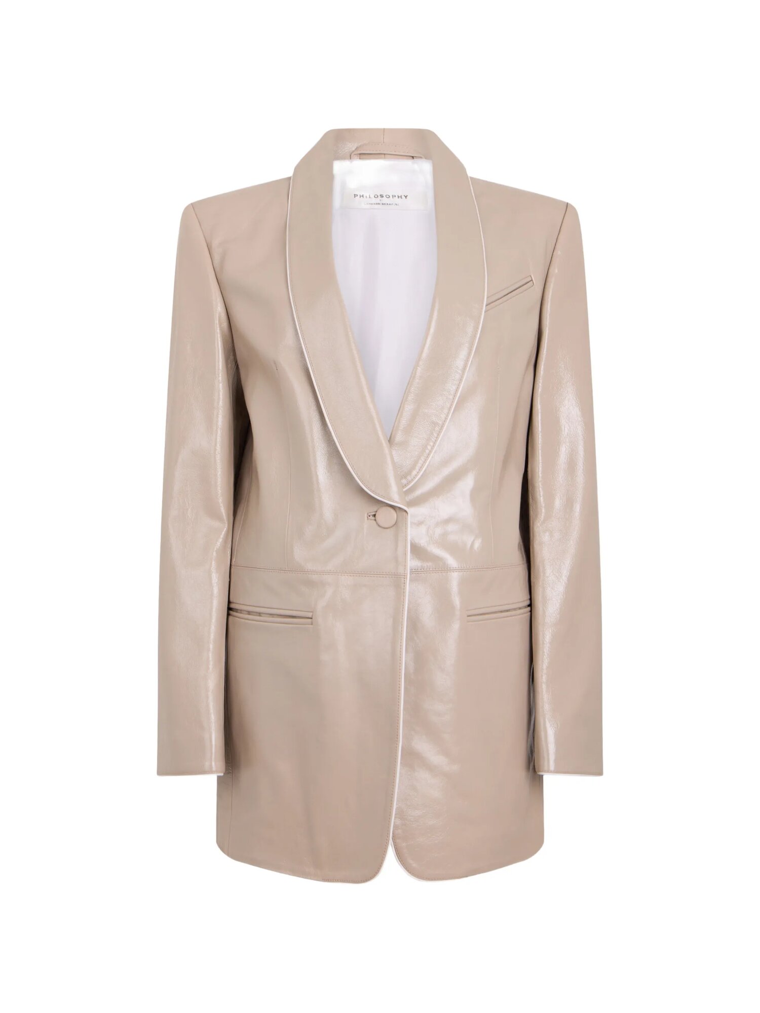 Пиджак Leather V-neck blazer