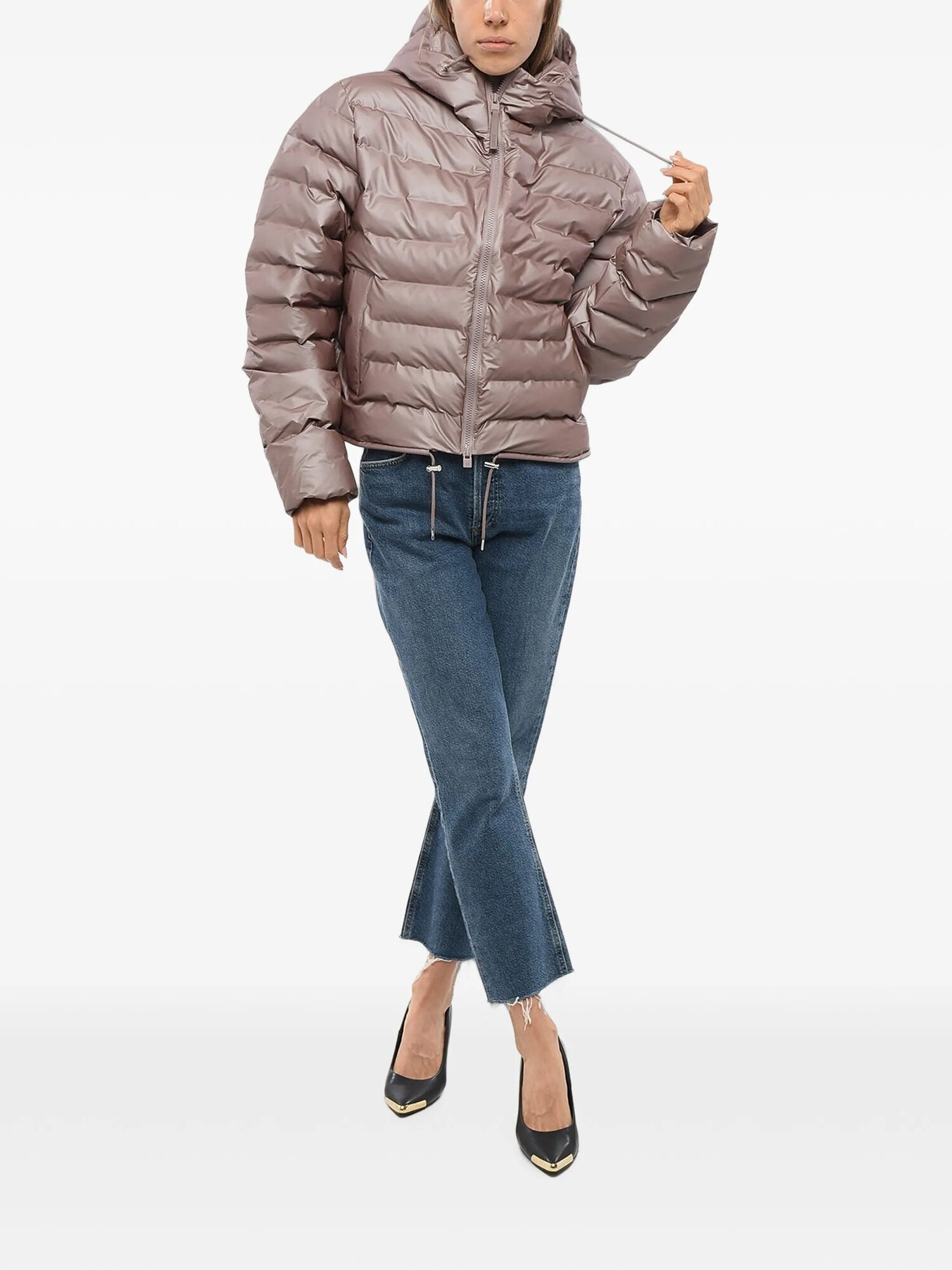Куртка RAINS Lohja quilted puffer jacket, размер M, purple — фото 1