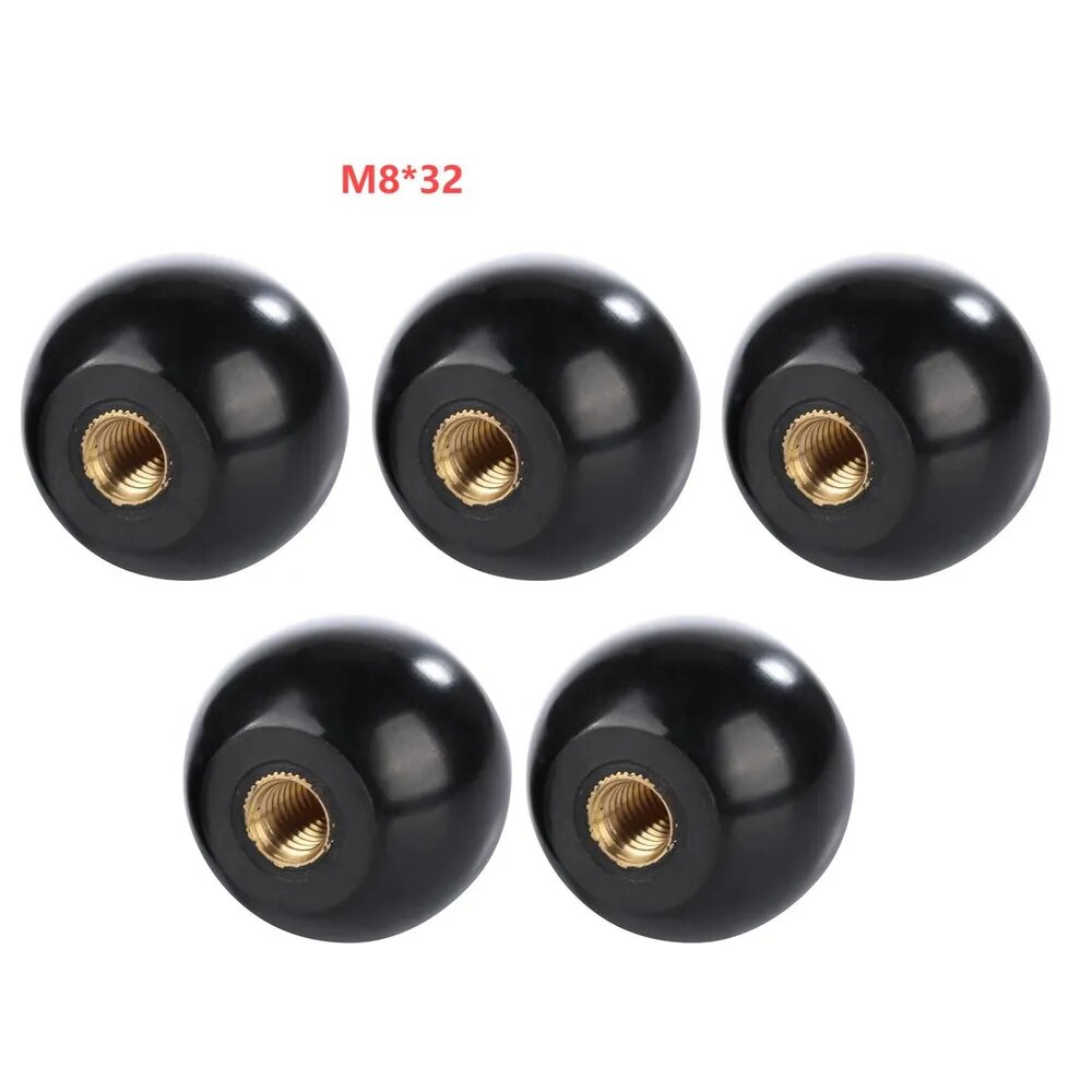 5 шт. черного шарика из инженерного пластика со встроенной медной гайкой M8*32