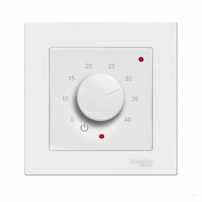 Терморегулятор ТР-03 Атлас (в рамке Schneider Electric Atlas Design) белый