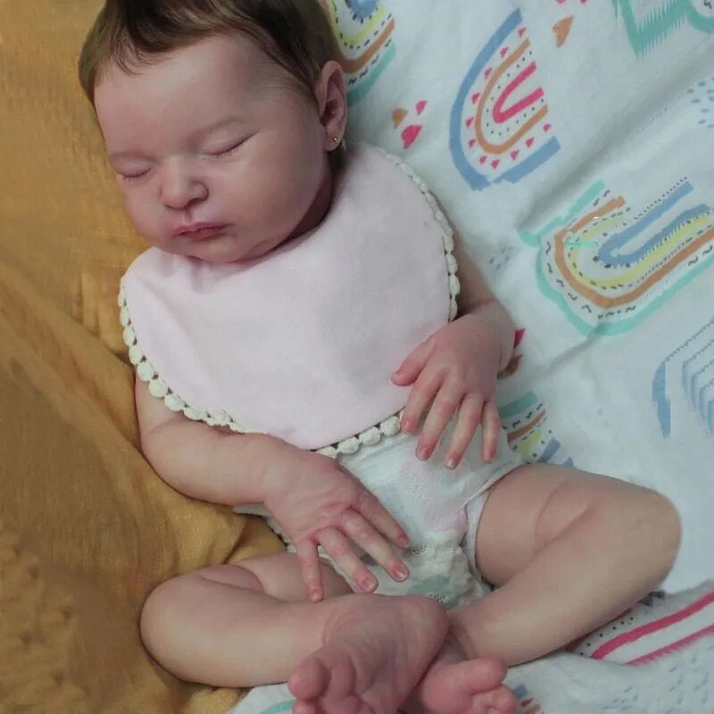 Мягкая силиконовая 3D кукла Laura Reborn Baby Bebe с видимыми венами, 20 дюймов, 50 см
