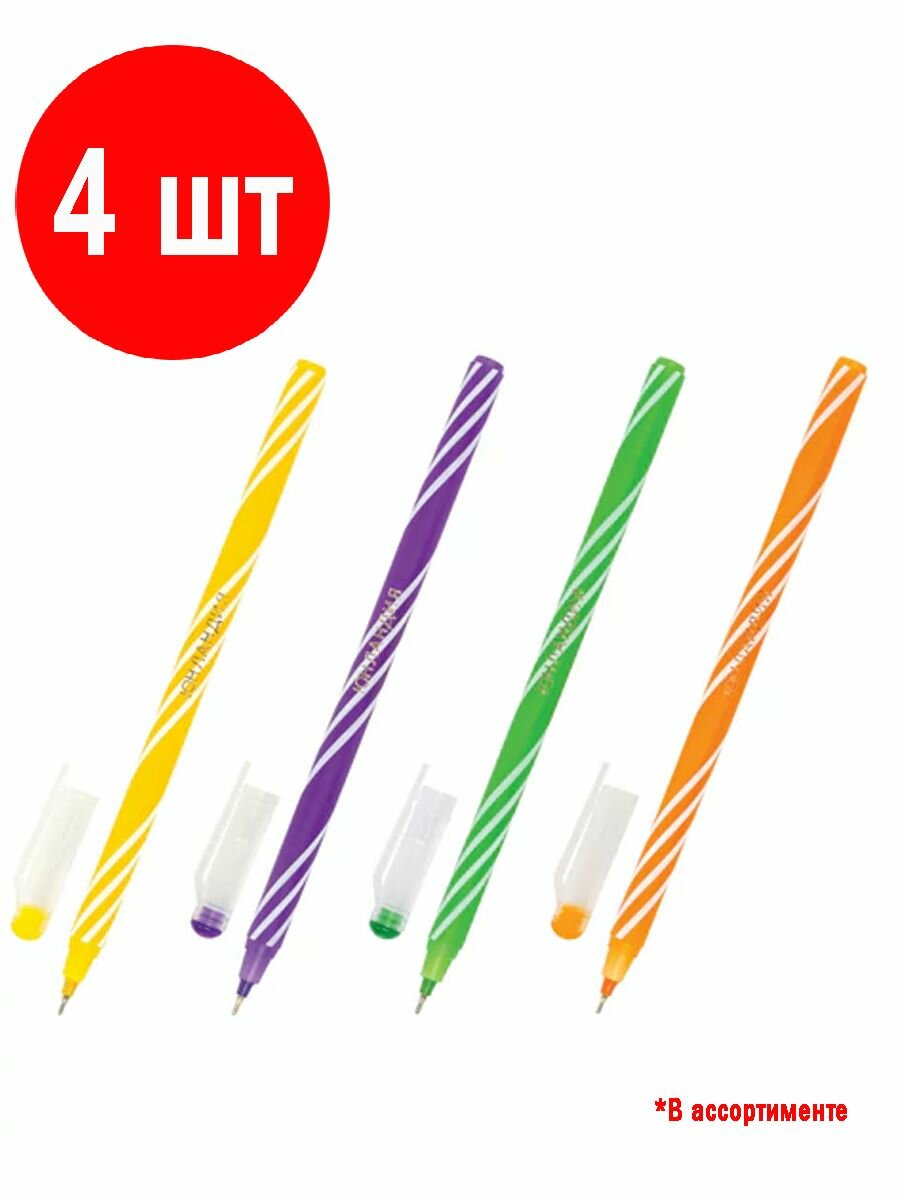 Ручка "CANDY", 4 штуки, шариковая масляная