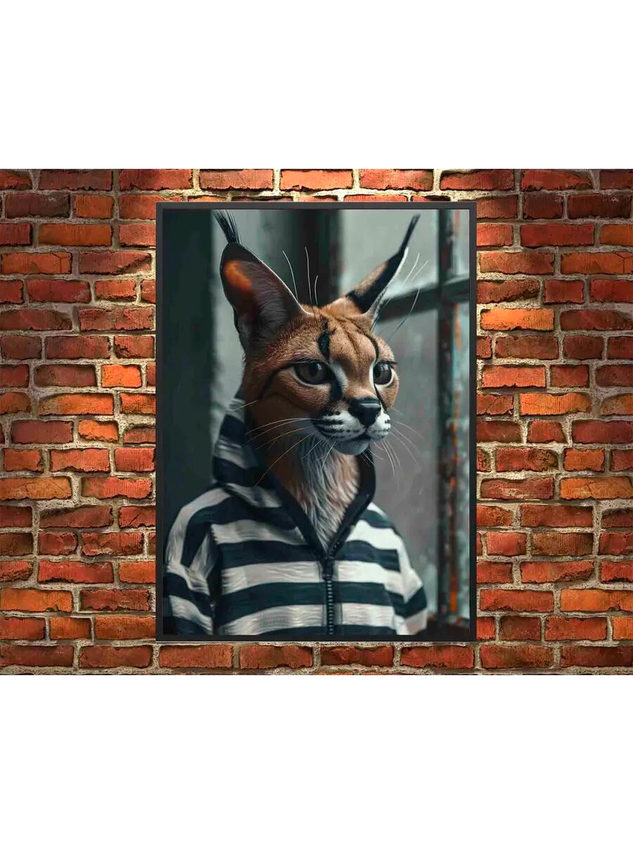 Животное-заключенный Каракал 1, Плакат 30x42см