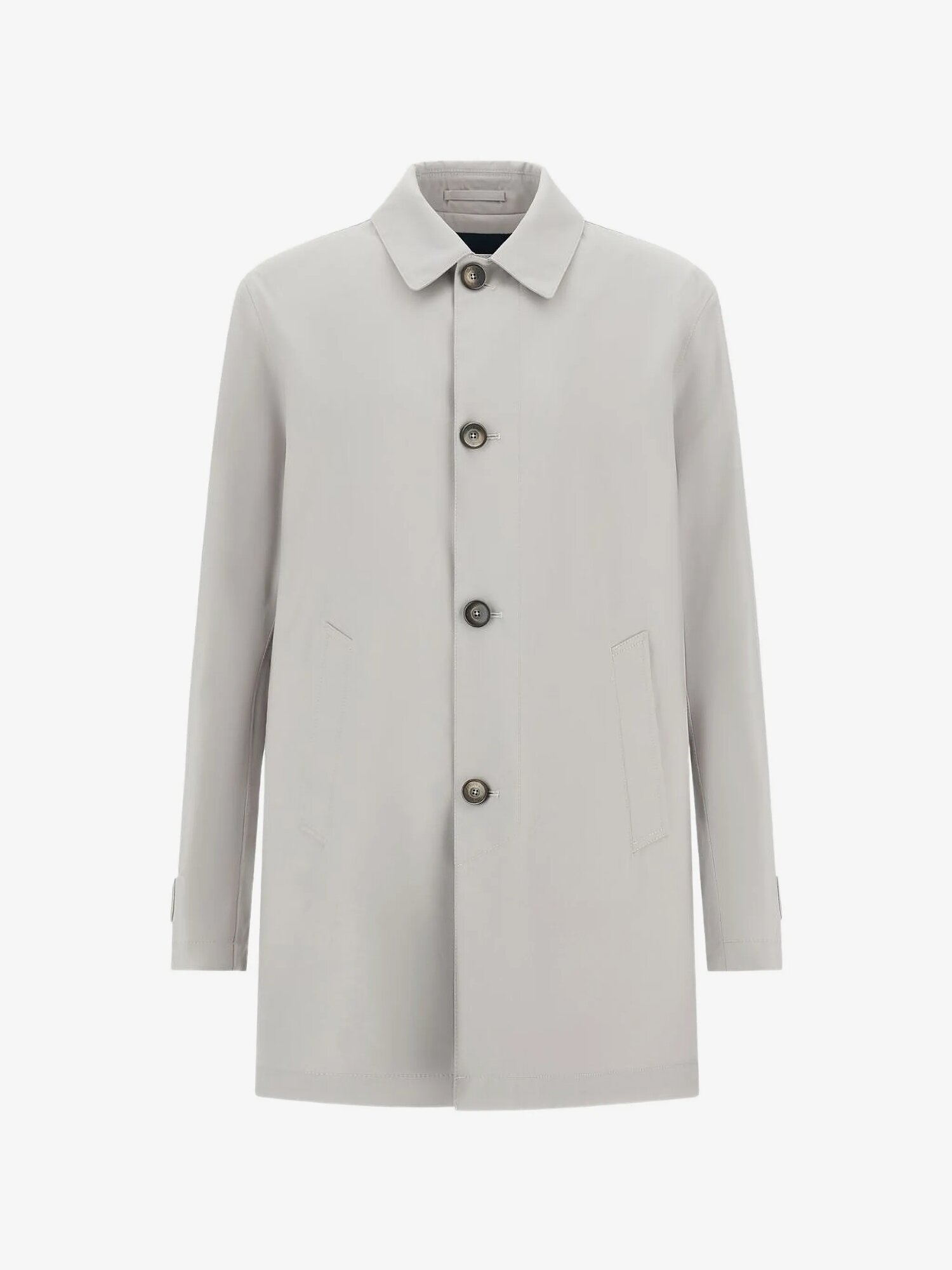 Пальто Herno Button-down 3-layers wool coat, размер 52, серый
