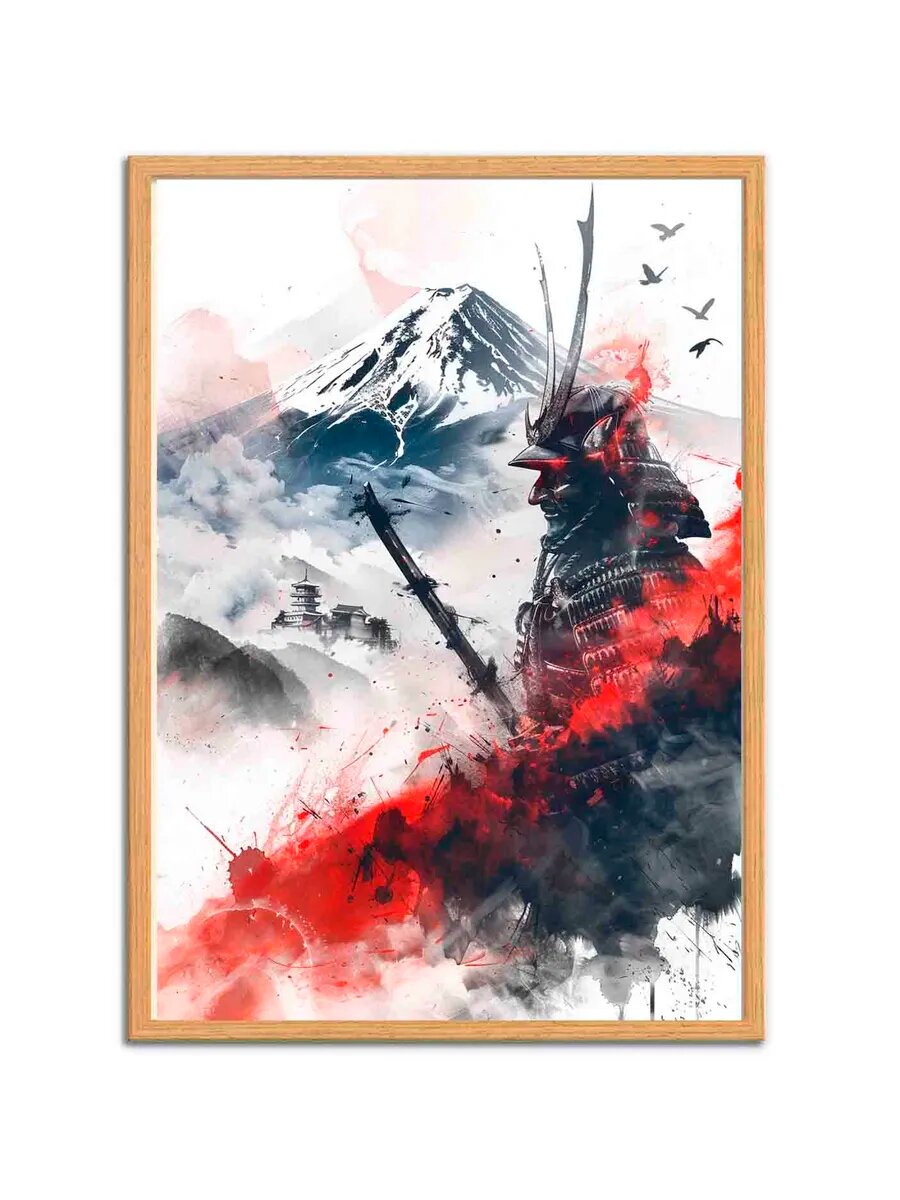 Осел Сельскохозяйственное животное Самурай 3, Плакат 30x42с
