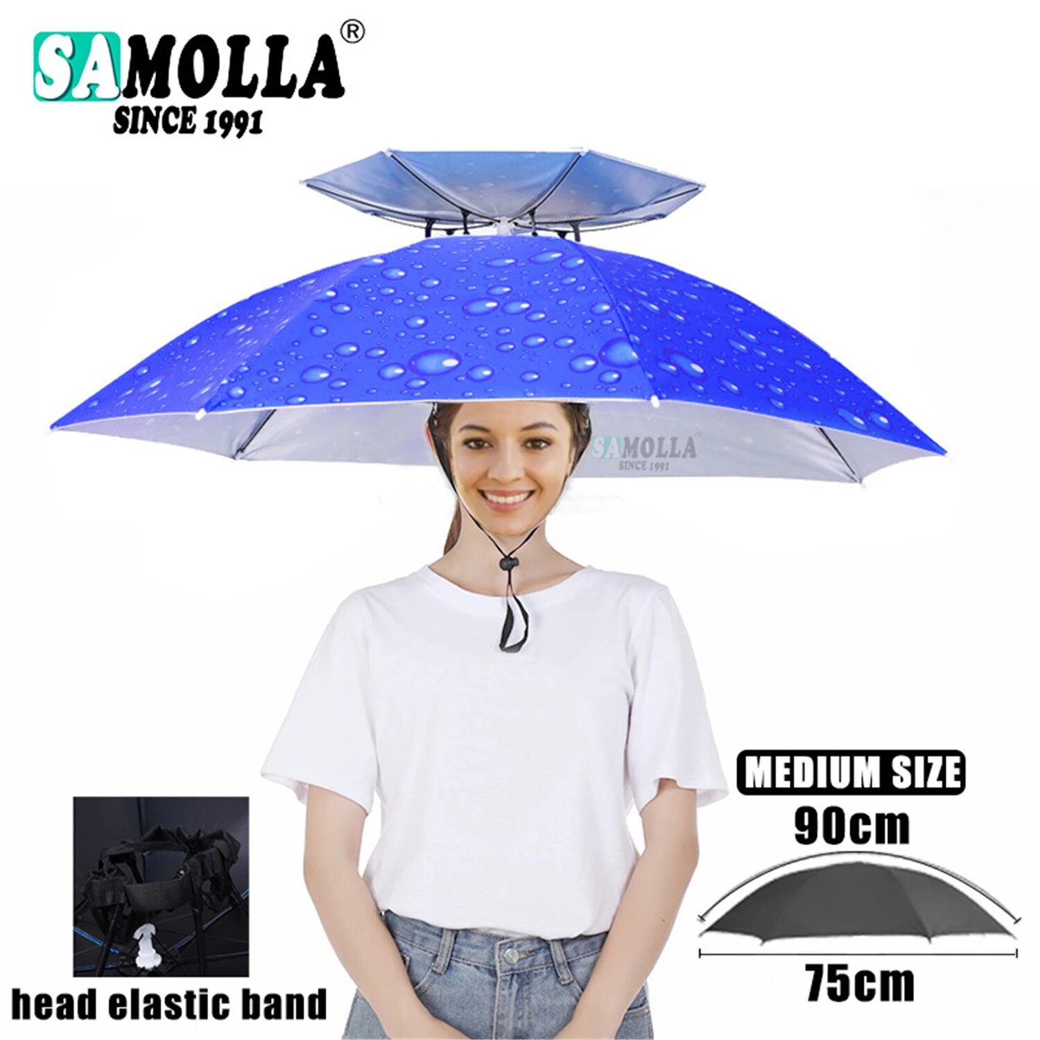 Кепка-зонт SAMOLLA большая, цвет: large a