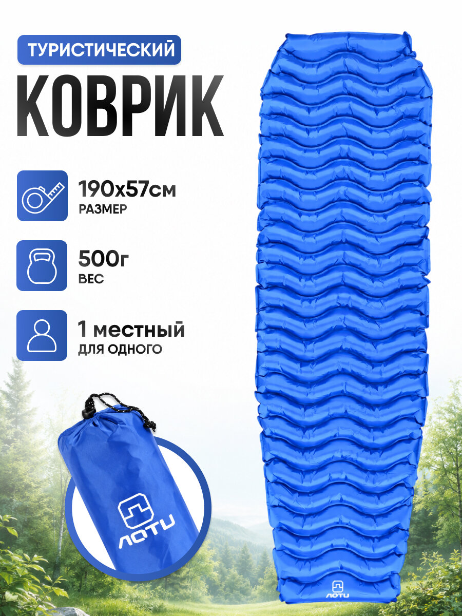 Коврик туристический надувной /Кемпинговый матрас для похода
