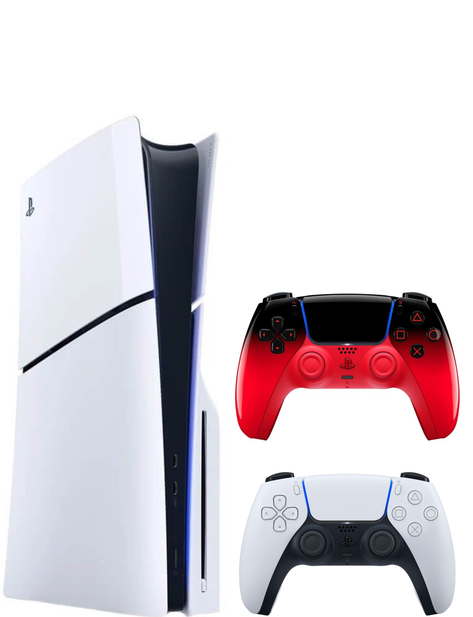 Игровая приставка Sony PS 5 Slim, 1ТБ(с дисководом) + 2 геймпад (Techno Red)