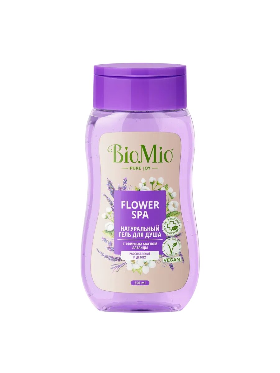 БиоМио (BioMio) Bio Shower Натуральный гель для душа с эфирным маслом лаванды Flower SPA 250 мл 1 шт