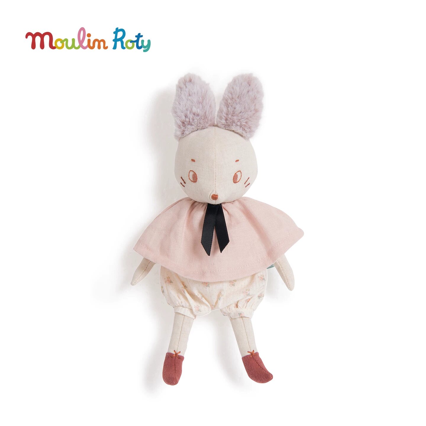 Moulin Roty Rainy Day Туман Мышка Плюшевая Игрушка Детская Успокаивающая Компаньон Нежная Мягкая Игрушка 12см