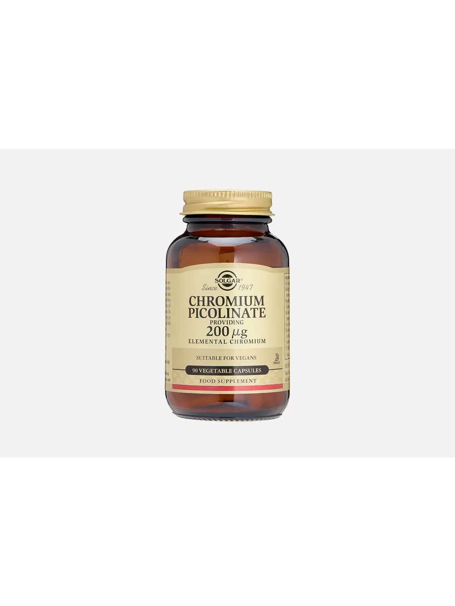 SOLGAR Chromium Picolinate 200 мкг в капсулах Хром