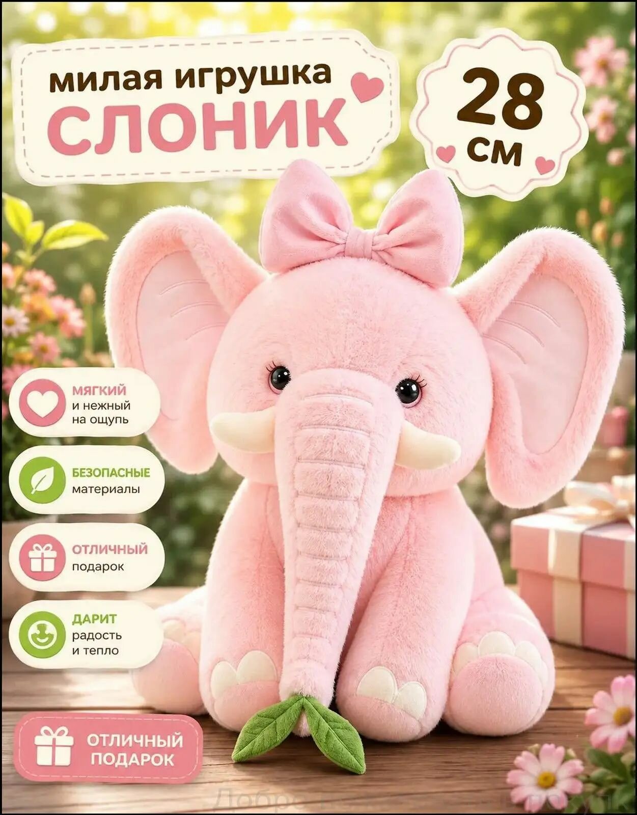 Мягкая игрушка Слон в короне