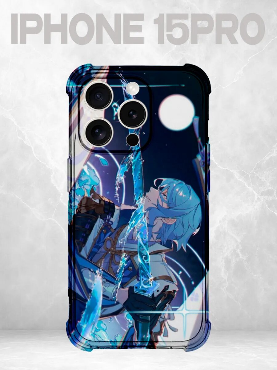 Чехол на iPhone 15 Pro геншин Аято