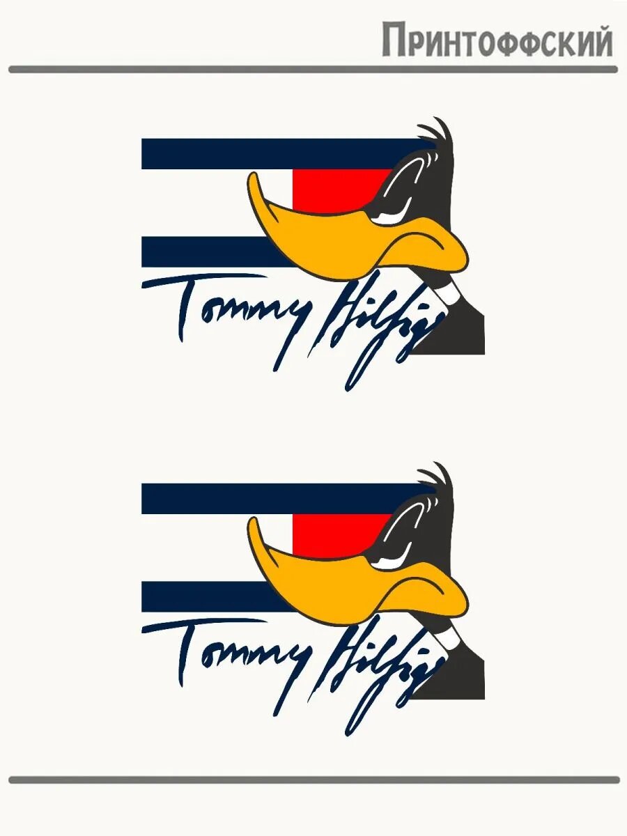 2-е (Две) Термонаклейки даффи дак tommy