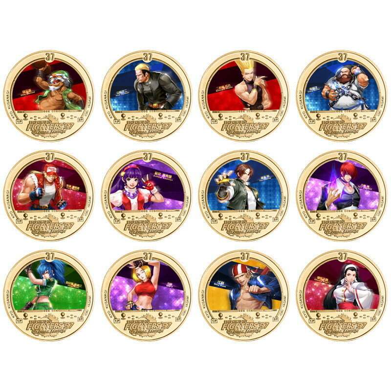 Коллекция 12 стилей коммеморативных монет King of Fighters 40 мм металлические коллекционные