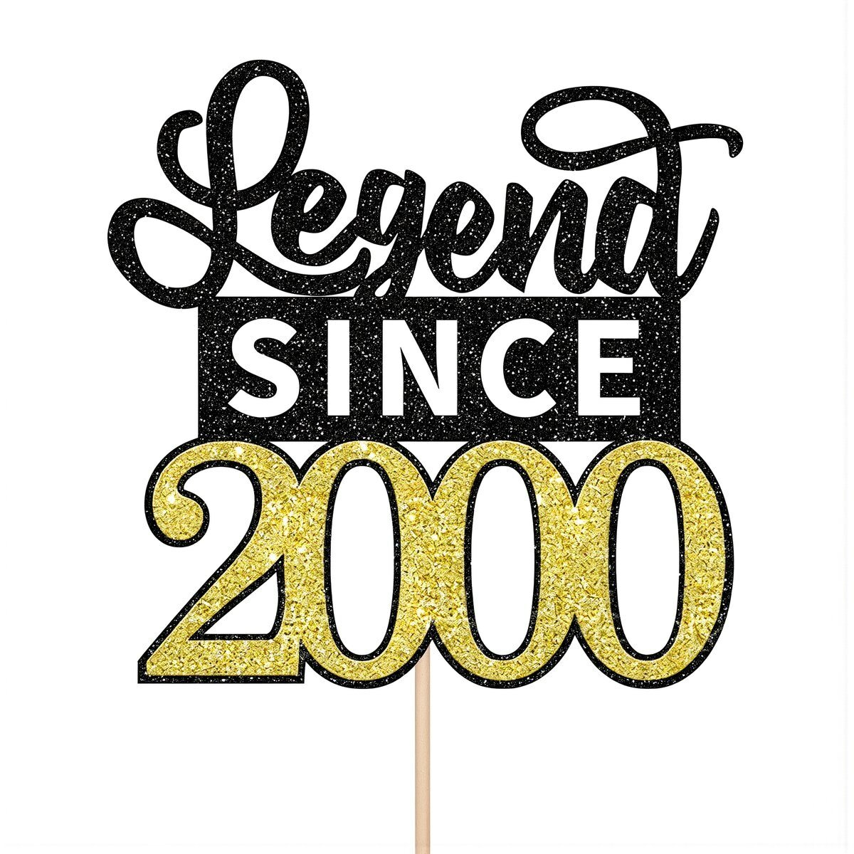 Декоративный топпер Legend Since 2000 для кондитерских изделий на день рождения аксессуар для оформления домашней выпечки кафе праздничного стола, 2000