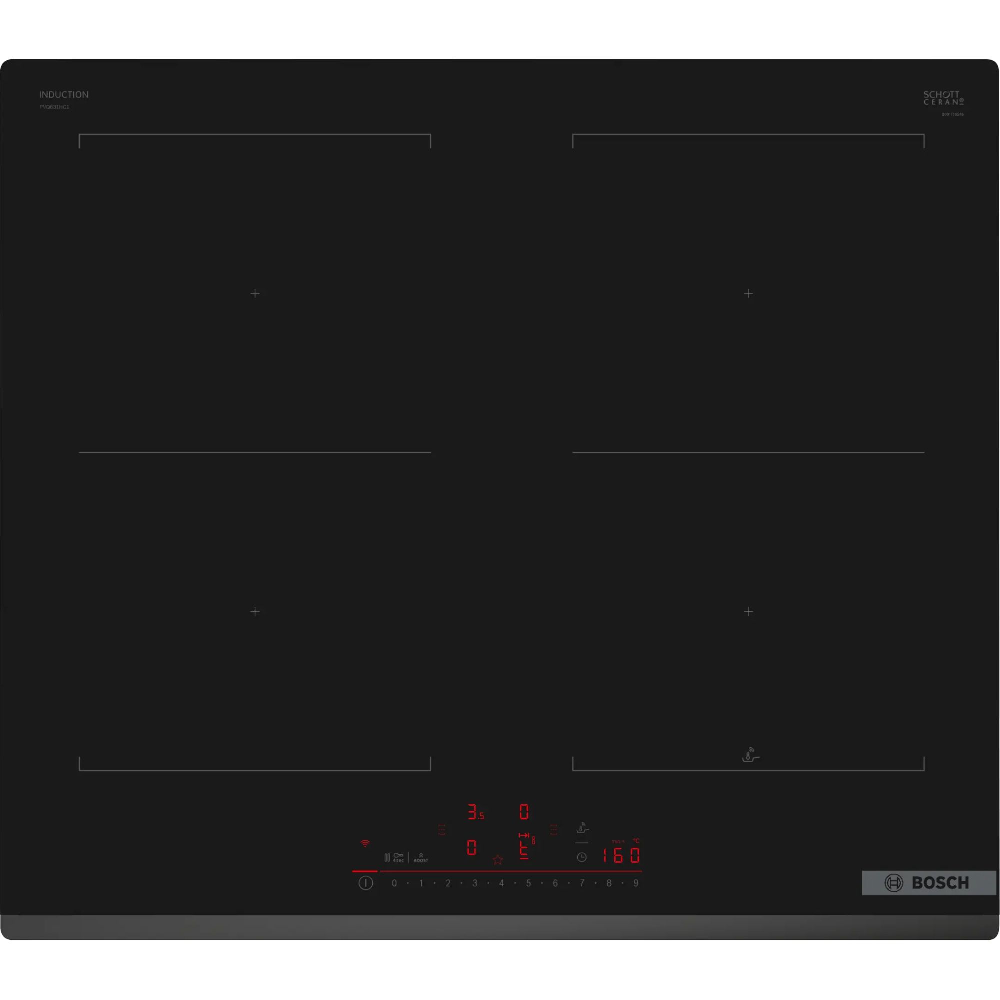 Варочная панель индукционная Bosch PVQ631HC1E, черный