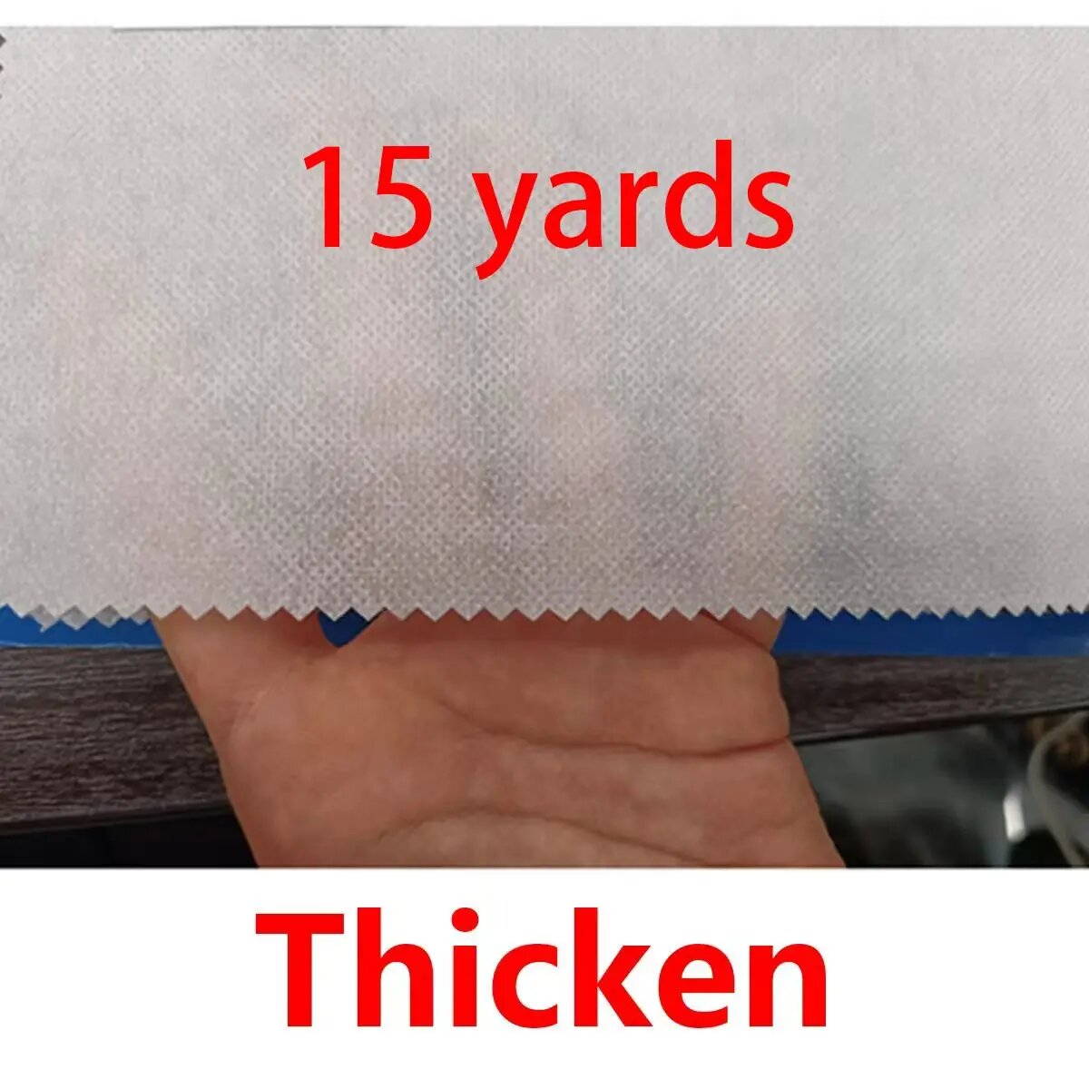 Термоклееввый флис из полиэстера белый 11.8 футов x 15 ярдов Thicken