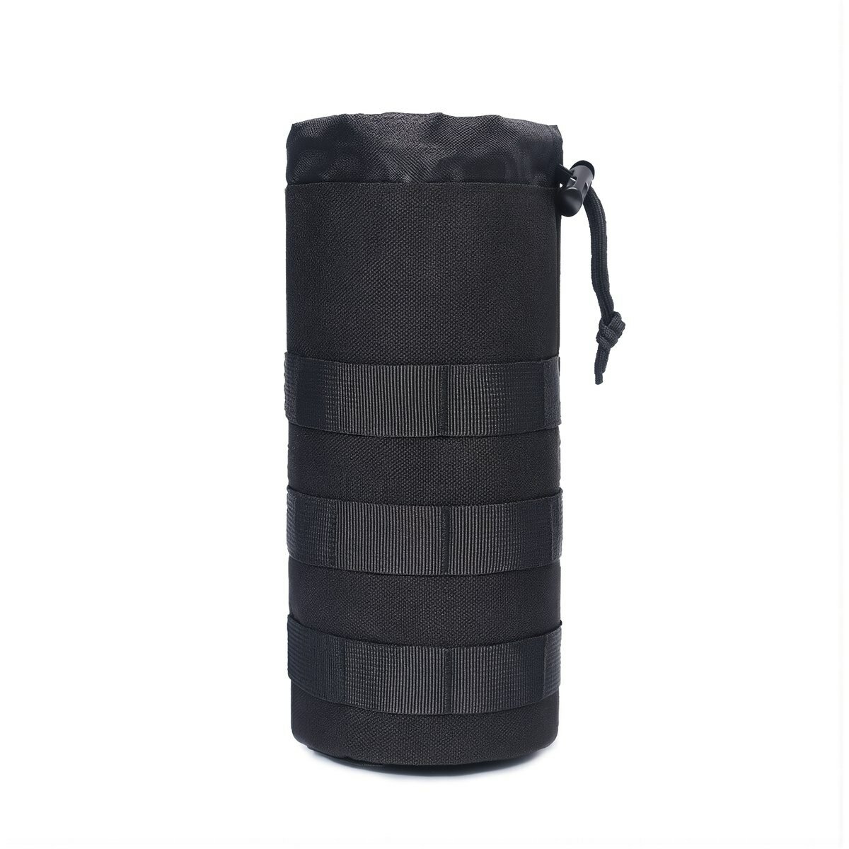 Чехол для бутылки тактический Molle подходит для активного отдыха походов кемпинга прочный материал черный цвет размер 23 на 10 см