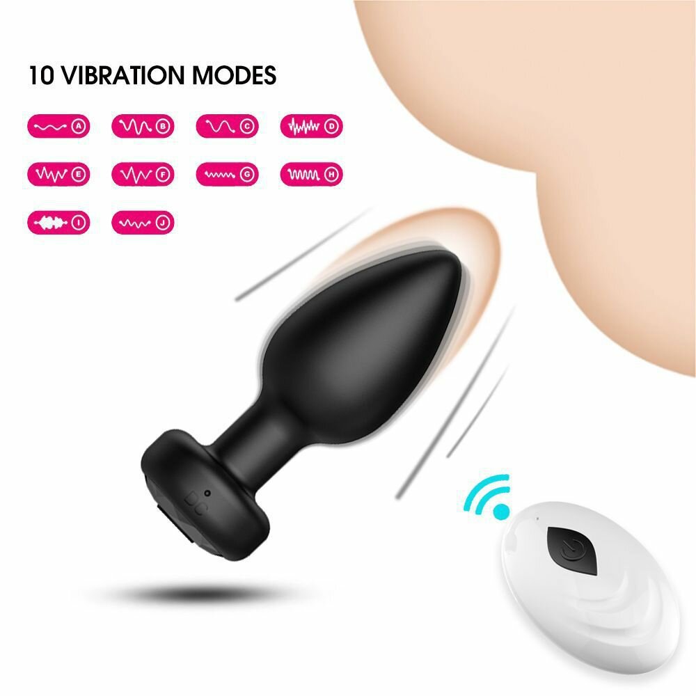 Muzhiyan Rose Rotating Anal Plug APP Remote Control Twisting Vibrating Silicone Anal Toy Цвет：Черная вибрирующая