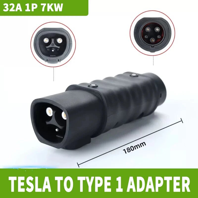 Адаптер WUFEN NACS на J1772, адаптер Tesla на Type 1, 7 кВт, 32 А, AC, для зарядки электромобилей Type 1 J1772