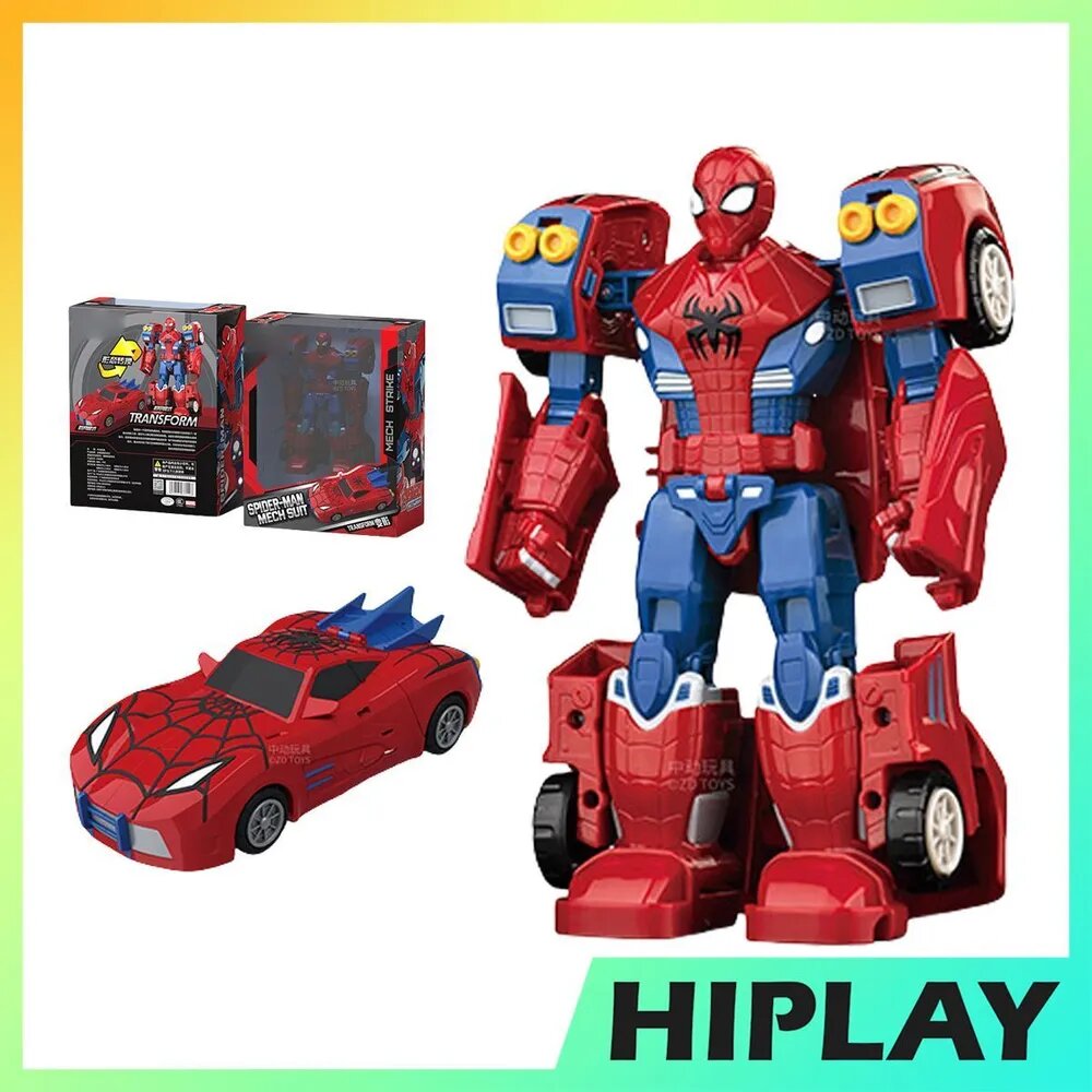HIPLAY ZD Toys Marvel Мстители Человек-паук Машинка-трансформер Фигурка