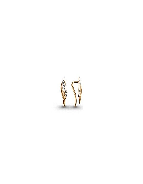 Серьги каффы красное золото, 375 проба