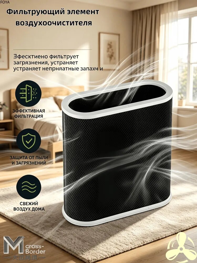 Фильтр для приточной системы Xiaomi Mijia Smart Fresh Air Ventilator C1 80 / G1 (MJXFJ-300-G1), деозонирующий угольный картридж