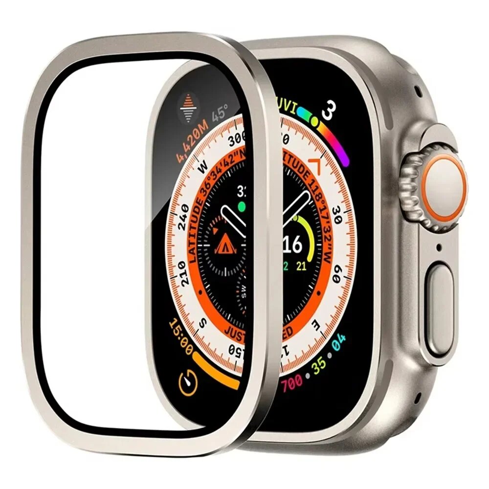 Защитное стекло для Apple Watch Ultra 1/2/3 49 мм BAPPSUS For Apple ultra, Titanium Gold