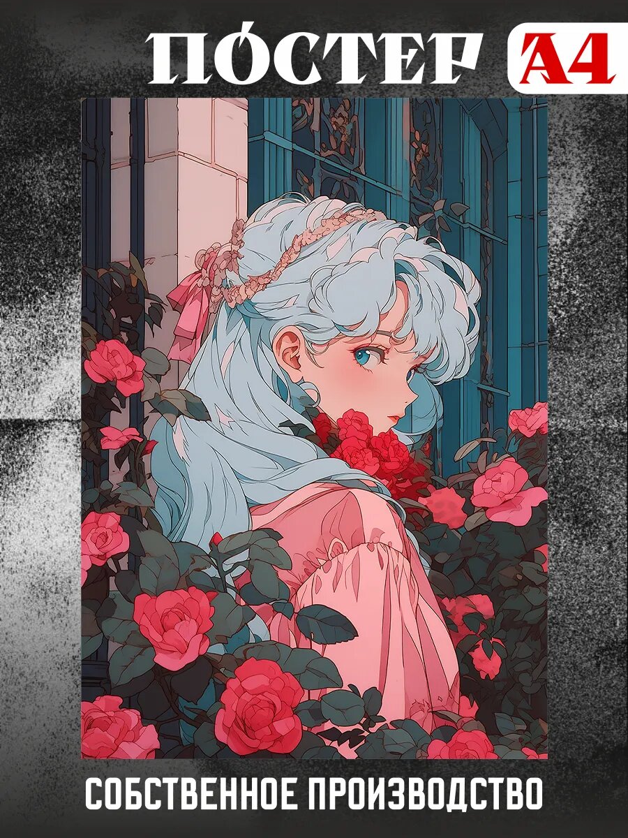 Постер на стену интерьерный Аниме эстетика anime А4
