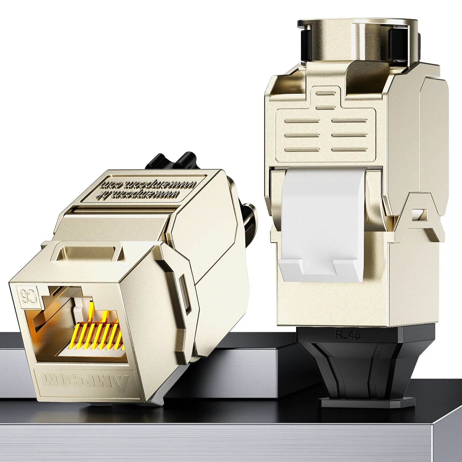 AMPCOM keystone jack, без инструмента, 10 Гбит/с CAT6 STP