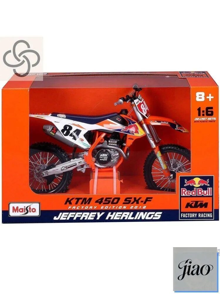 Мотоцикл Maisto 1:18 KTM 450 SX-F Factory Edition 2018 (32228)