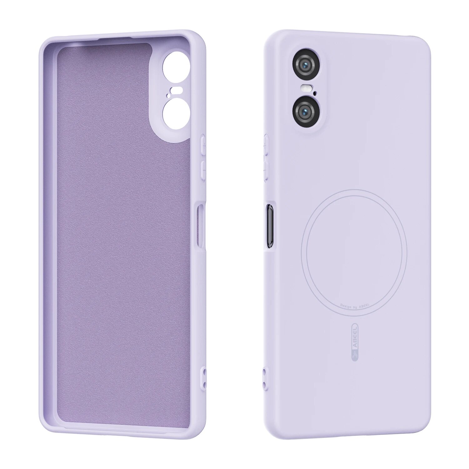 Чехол для Sony Xperia 5V 5VI, однотонный, магнитный, приятный Фиолетовый, фиолетовый, Sony Xperia 5V