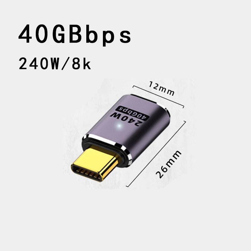 USB-C кабель 40 Гбит/с 240 Вт 8K, Цвет: 240W40G-A