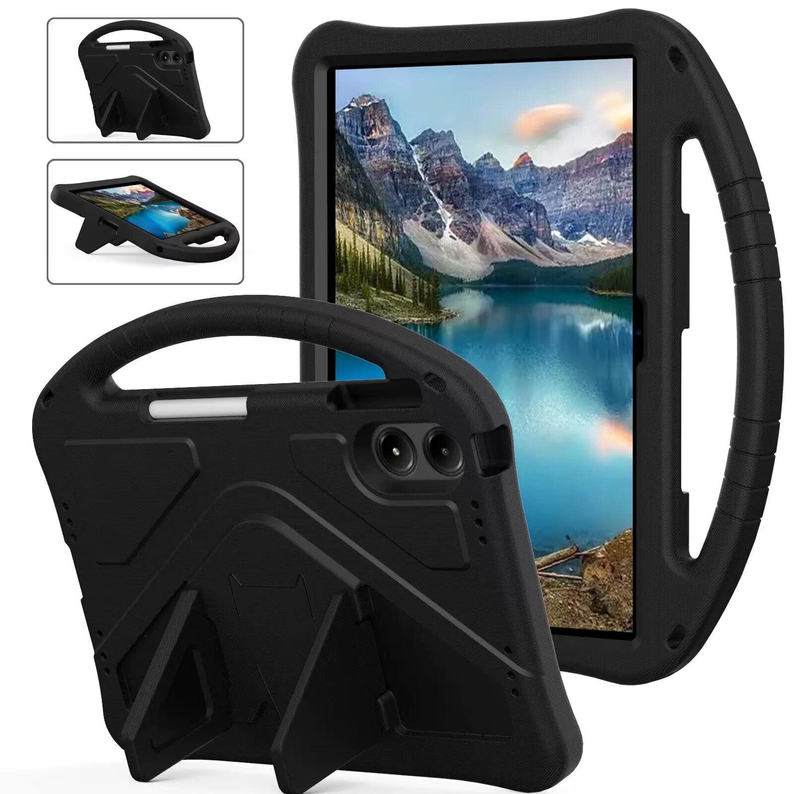 Чехол-подставка для планшета Lenovo Xiao Xin Pad Pro 2-го поколения 12,7 дюйма, ударопрочный, черный