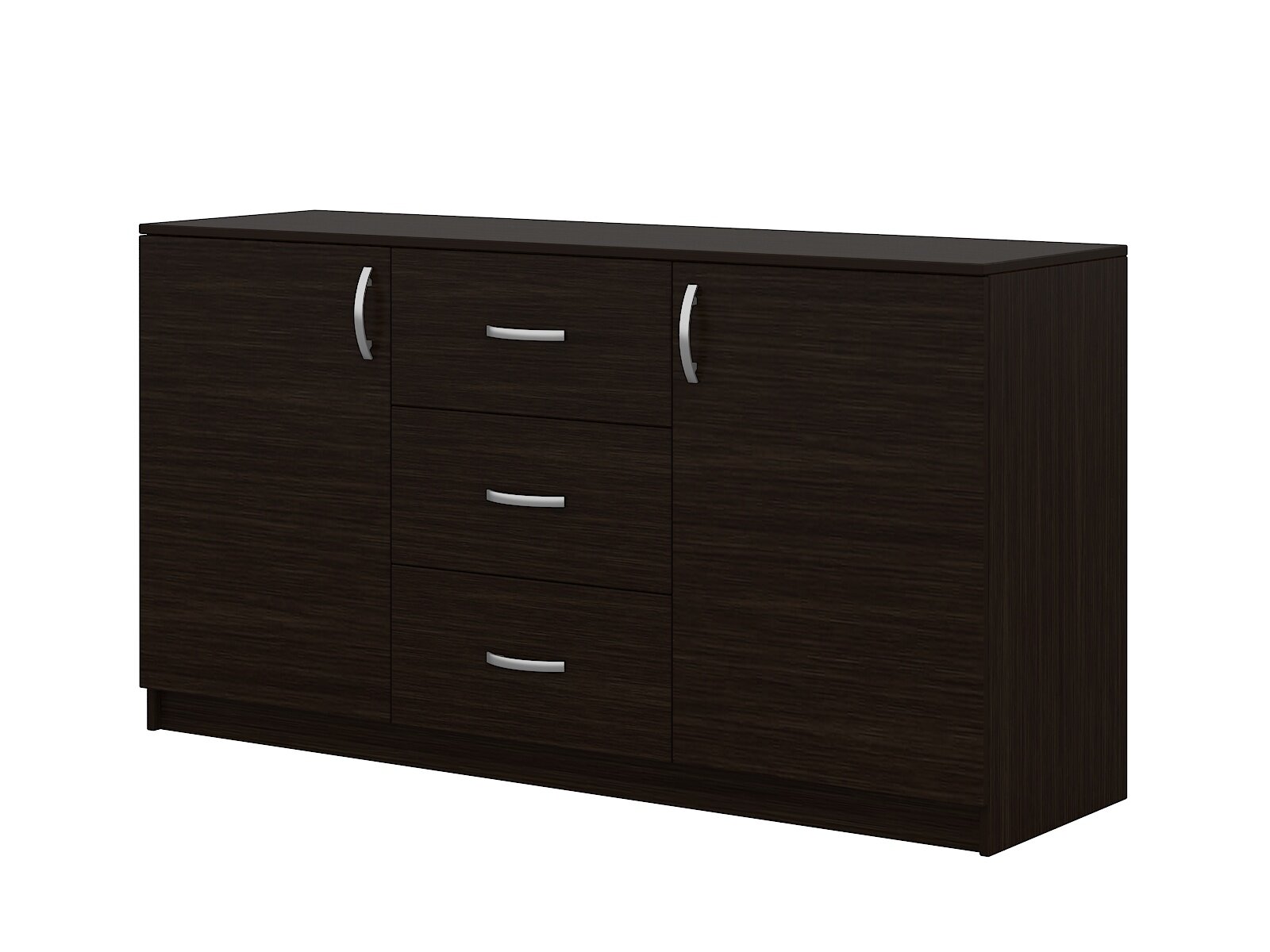 Комод "колизей" КД-1/5 венге, (ШхГхВ) (1400х430х850)мм, шариковые направляющие, 3 ящика, 2 дверки, 2 полки