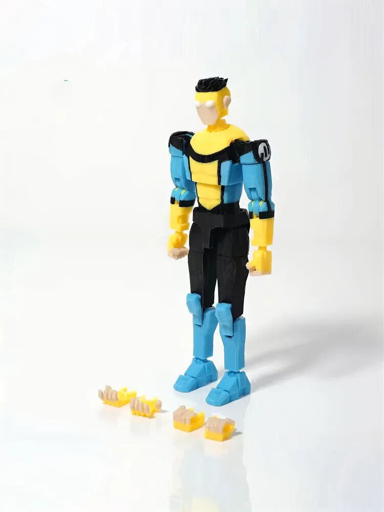 Фигурка Неуязвимый (Invincible-Mark Grayson) 3D-печатный подвижный манекен, Подарить подставку 1 шт