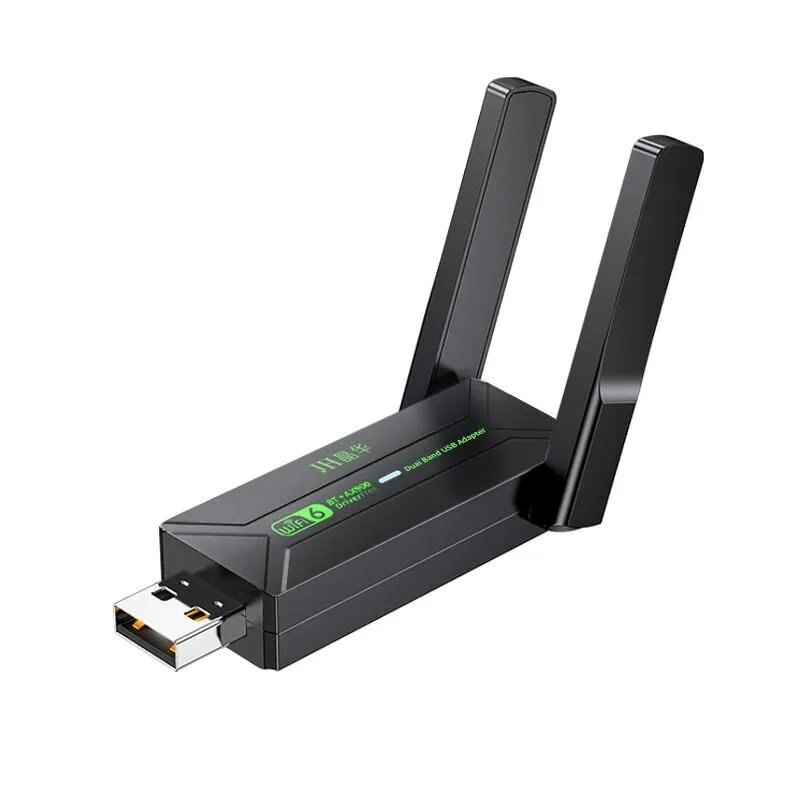 Сетевая Карта Wi-Fi 6 900 Мбит/с + Bluetooth 5.4, USB адаптер 2.4ГГц/5ГГц, внешняя антенна, для ПК/Ноутбука