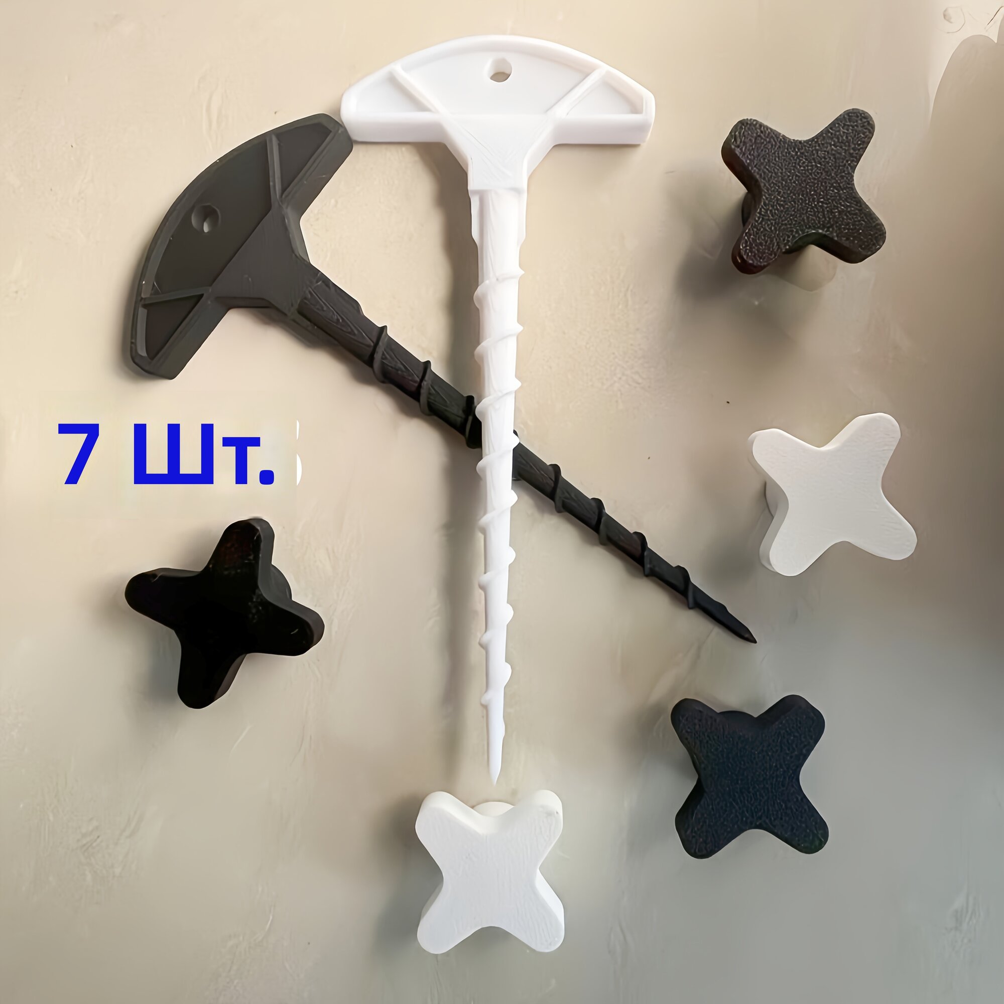 Набор из 7 шт: колпачки для герметика и чистящие стержни для насадок пистолета, черно-белые, универсальные для стандартных туб, герметичные, многоразовые, для пистолетов для герметика, домашние инструменты