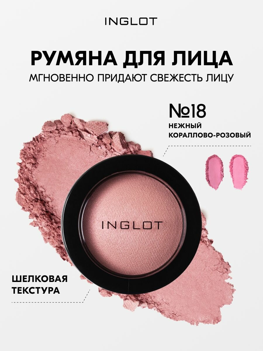 Румяна INGLOT с сиянием ROSIE CHEEKS BLUSH 18
