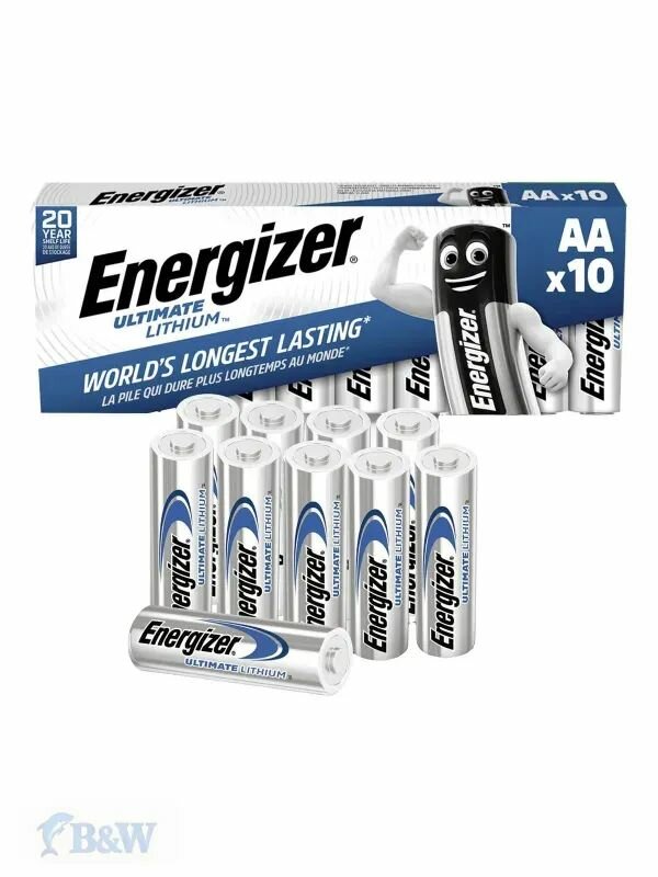 Эксклюзивные батарейки Energizer Ultimate Lithium AA L91, 10 штук в упаковке литиевые пальчиковые