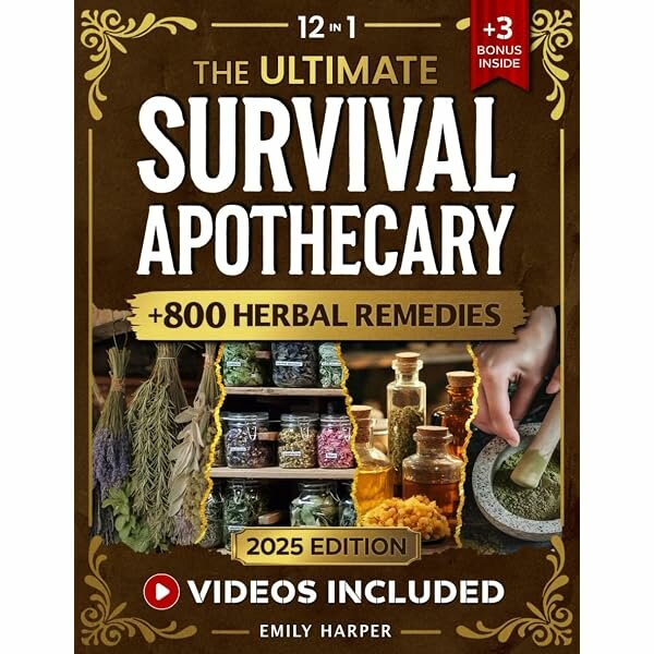 The Ultimate Survival Apothecary: [12 in 1] Master 800+ Ancient Herbal Remedies and Practical Formulas for Natural Healing, Everyday Health, and Emergency Preparedness in Any Crisis，Reprinted paperback book