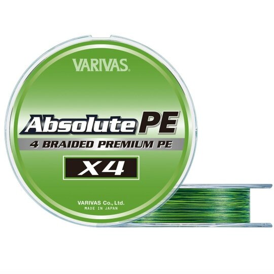 Плетеный шнур VARIVAS ABSOLUTE PE X4 150m Dark Green #0.3 7lb