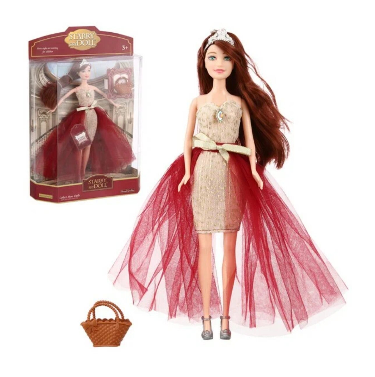 Игрушка для девочки Кукла с аксессуарами, в коробке 40,7*28,2*9 см