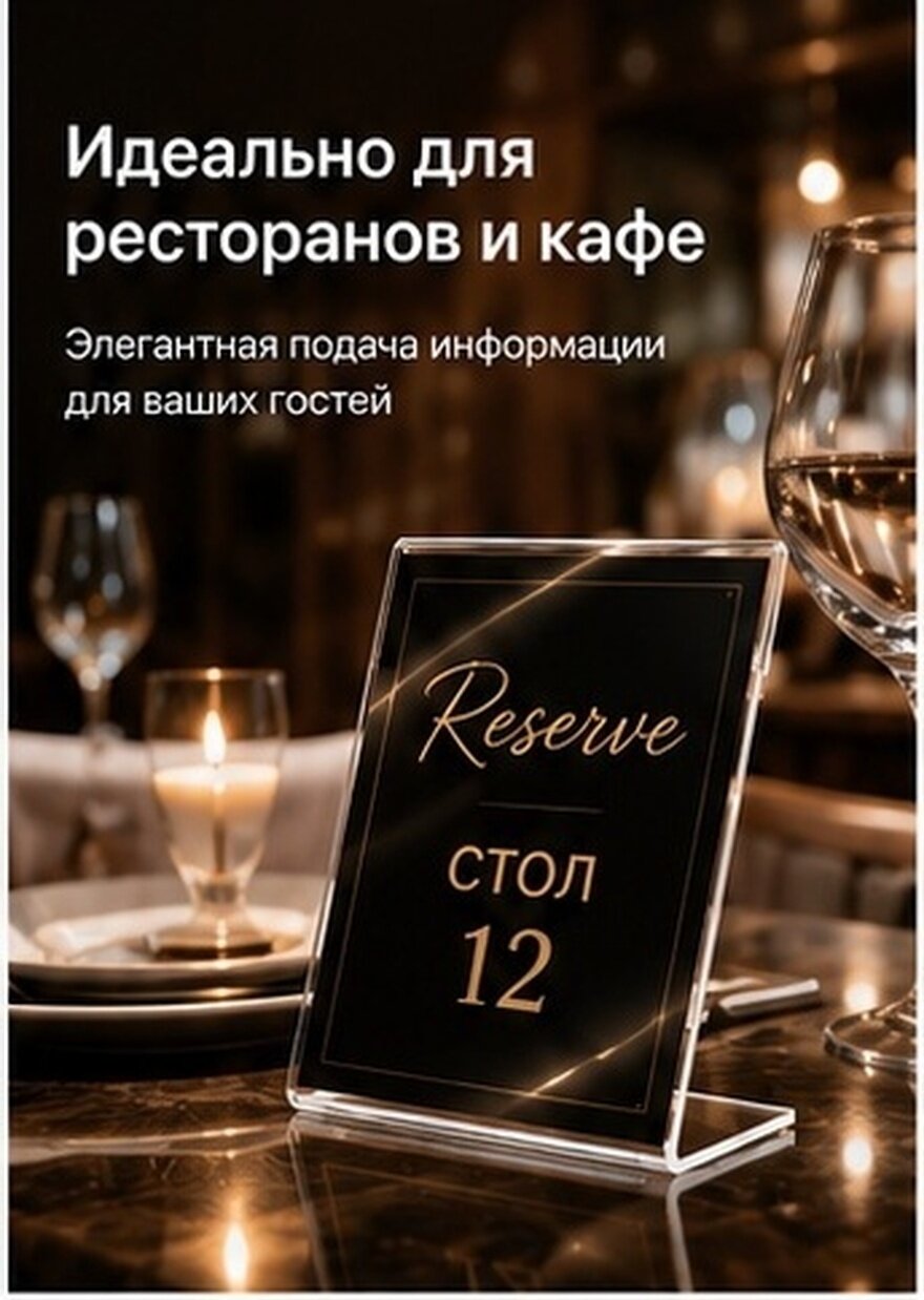 Держатели Для Табличек 25 Шт Прозрачные Акриловые Подставки Для Номеров Столиков 3X5.5X7.5CM