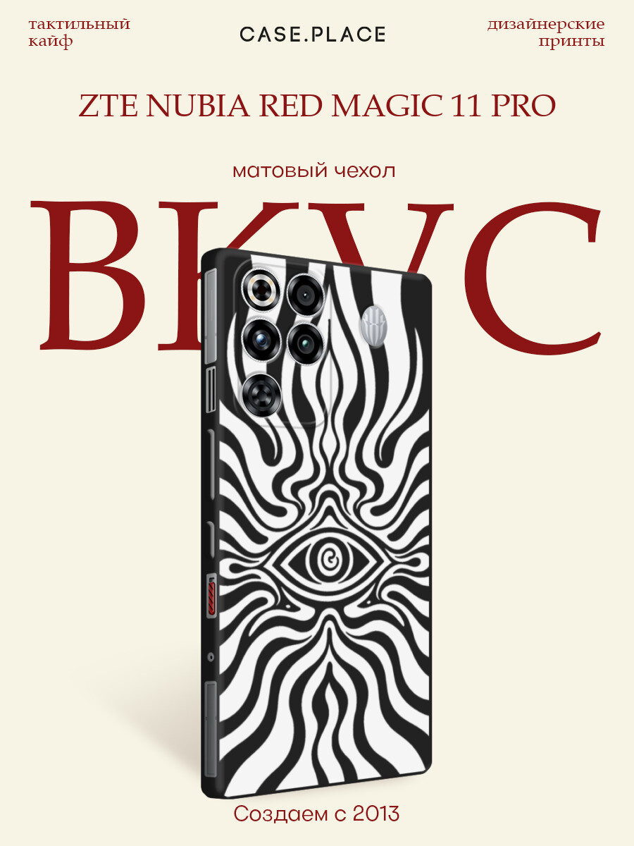 Чехол на ZTE Nubia Red Magic 11 Pro / ЗТЕ Нубиа Ред Мэджик 11 Про с принтом Всевидящее око в вихре